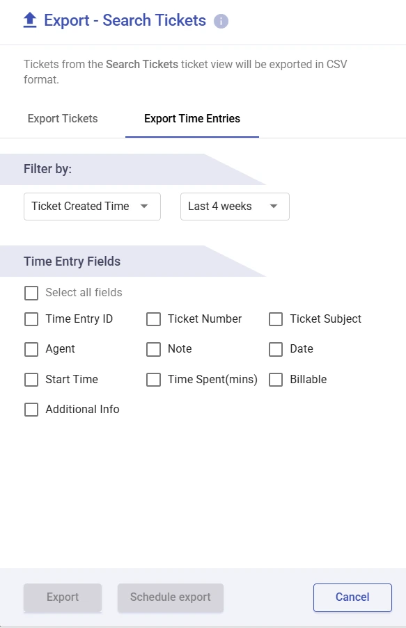 Export tickets from Desk365 | Desk365