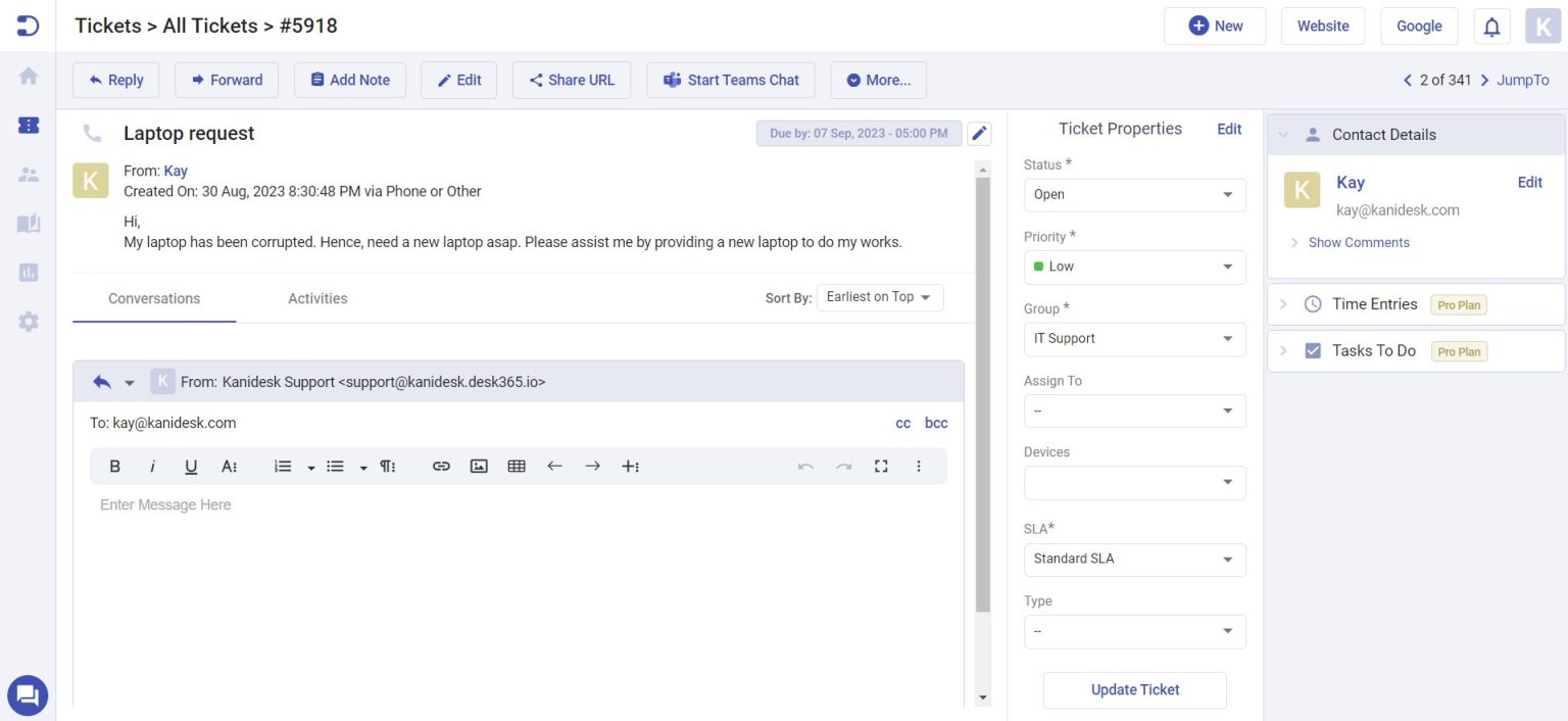 Merge duplicate tickets in Desk365 | Desk365