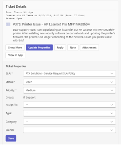 Configure ticket properties in Desk365 | Desk365