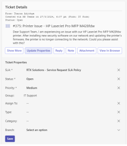 Configure ticket properties in Desk365 | Desk365