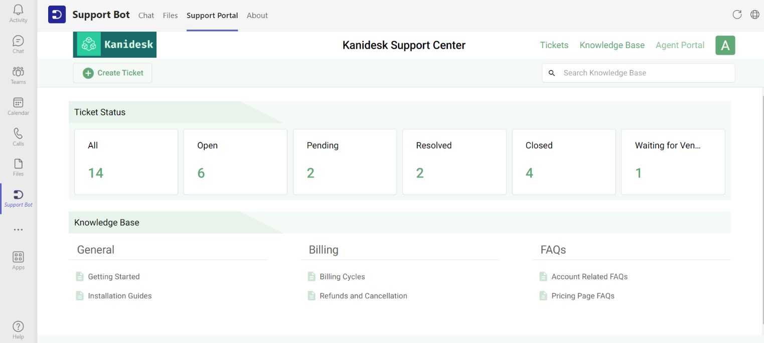 Access Support Portal within Teams | Desk365
