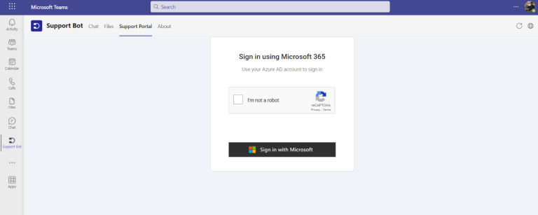 Access Support Portal within Teams | Desk365