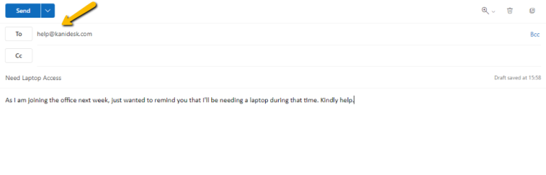 Creating a ticket via email | Desk365