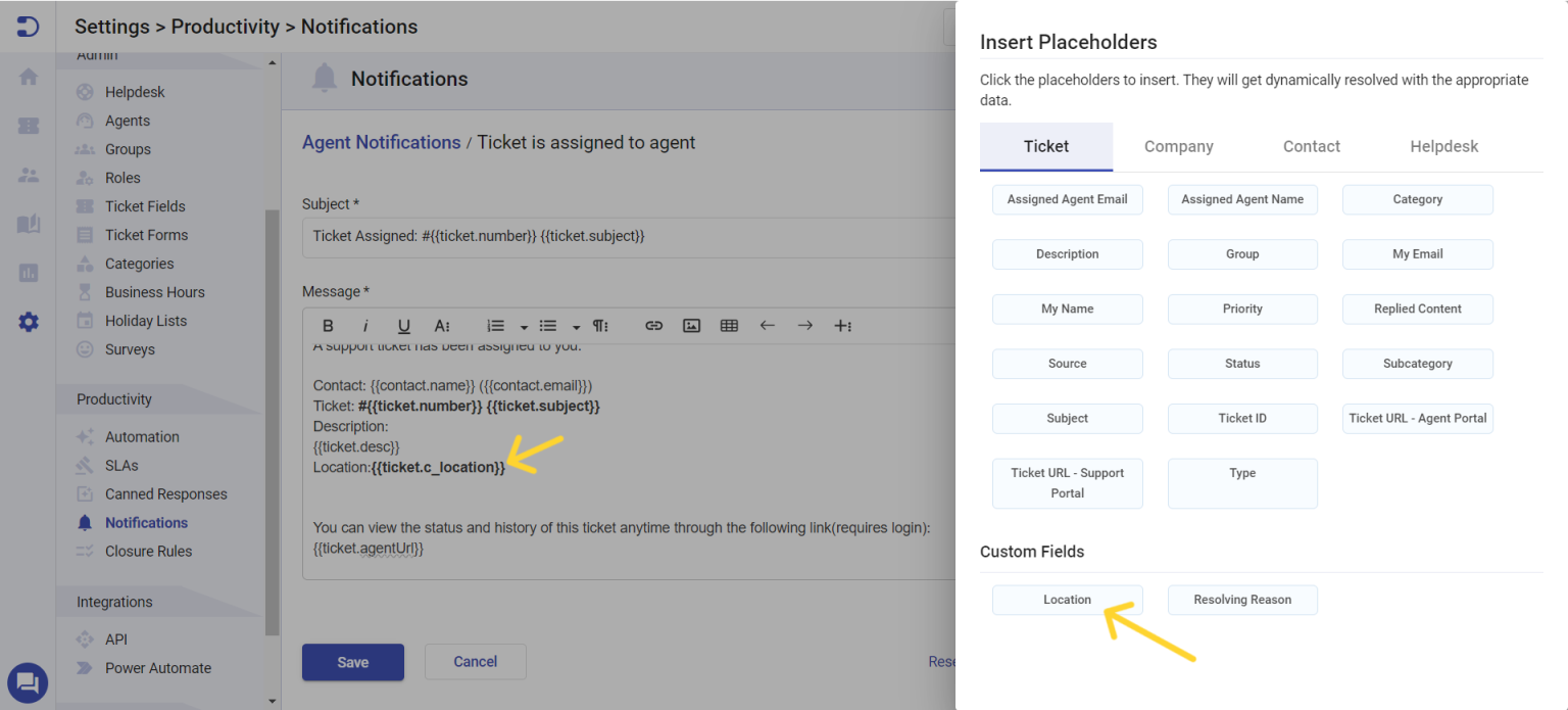 Understanding Placeholders In Desk365 Desk365 