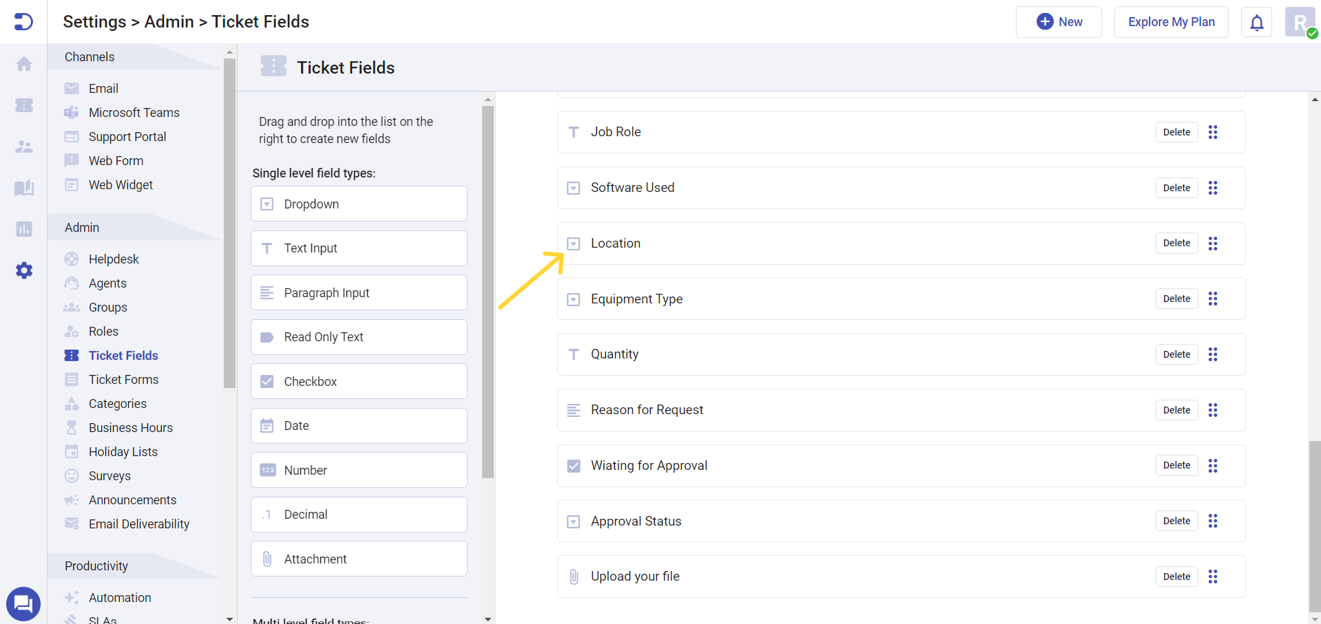 Customizing the Create Ticket form in Desk365 | Desk365