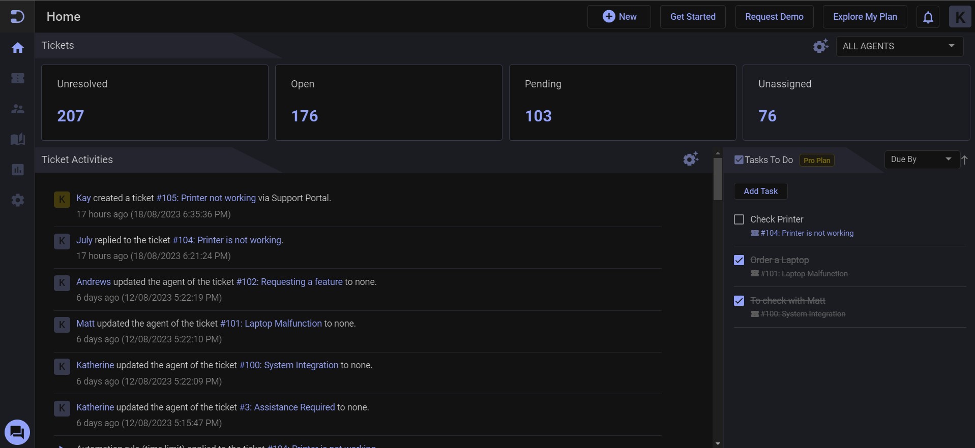 How to enable dark mode in Desk365 Helpdesk | Desk365