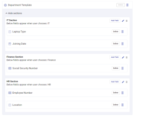 Using dropdown with sections field in your ticket form