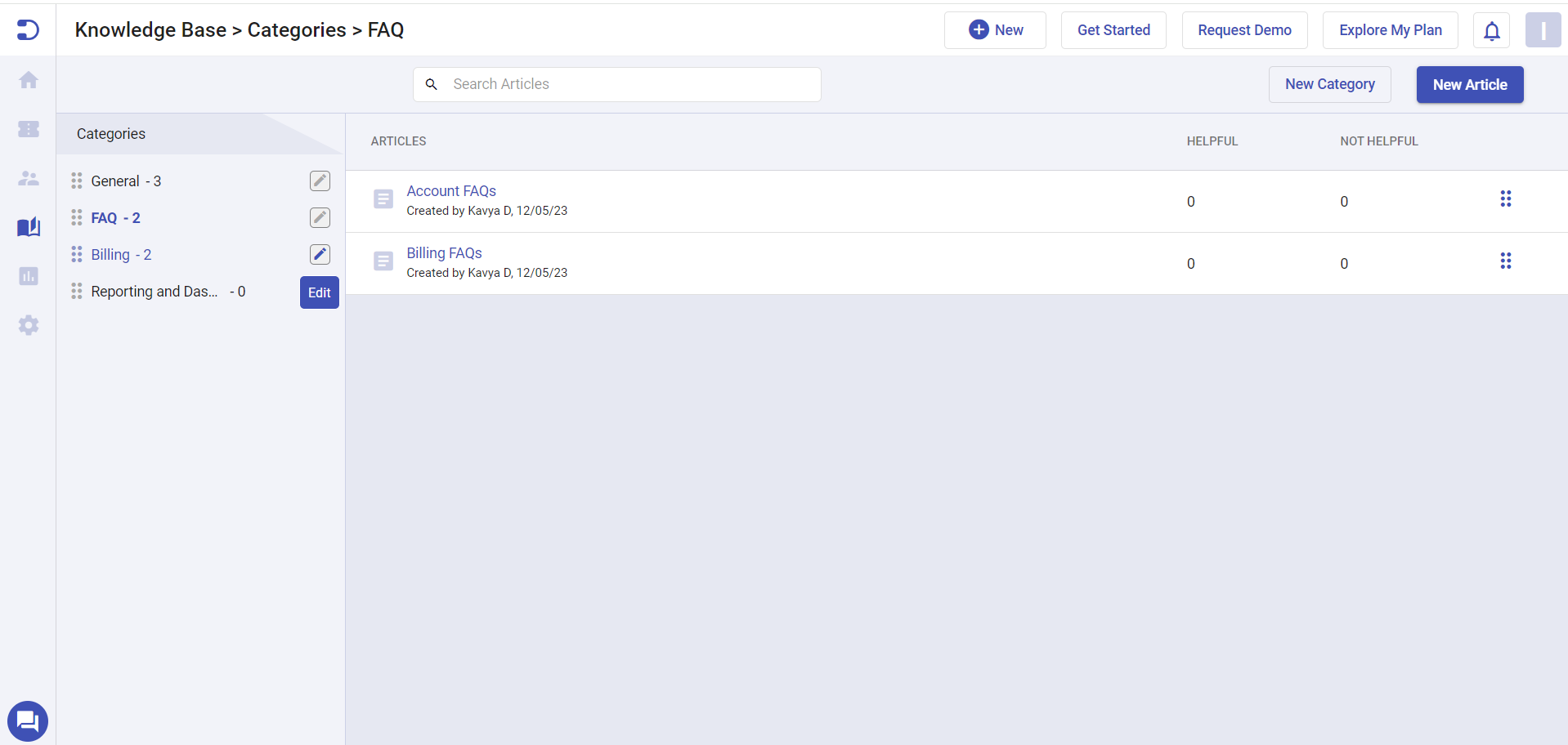 Setting up knowledge base articles in Desk365 | Desk365