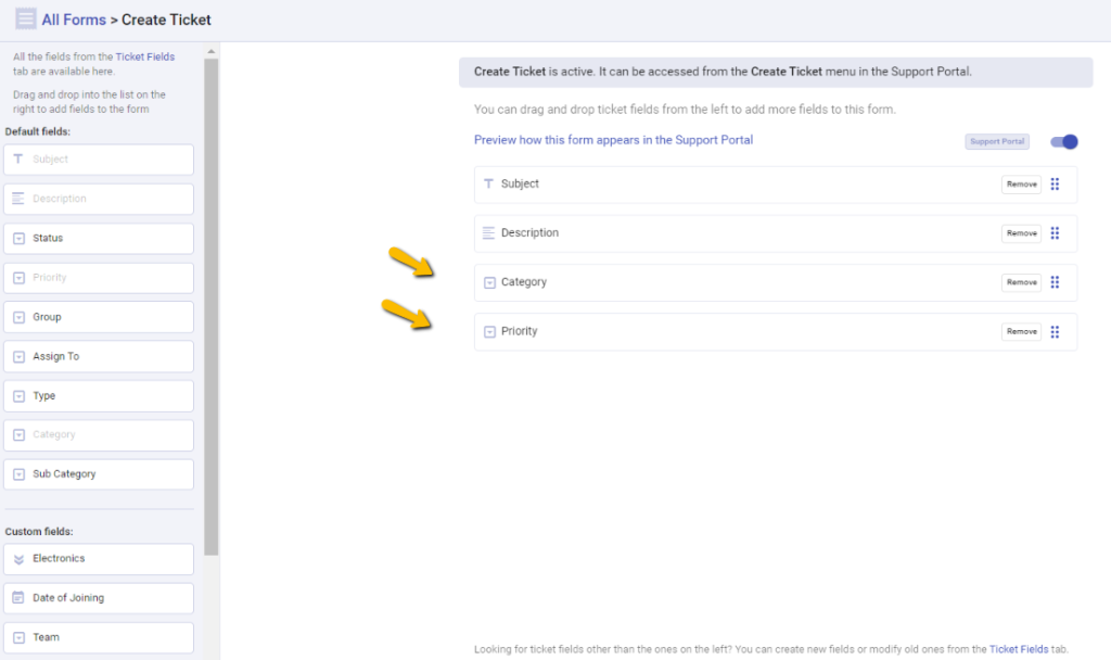 Creating Custom Ticket Forms in Desk365