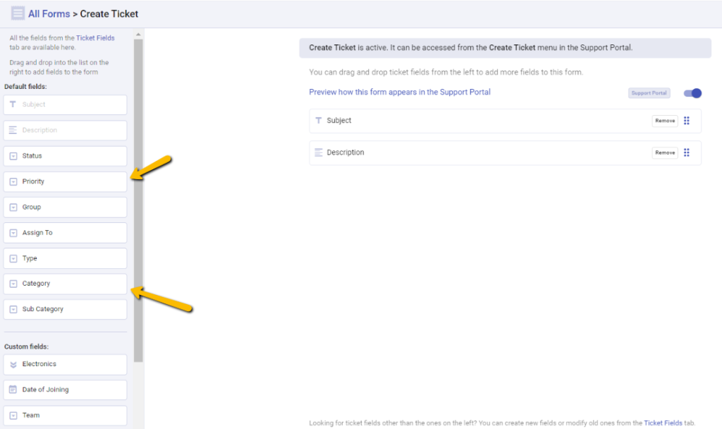 Creating Custom Ticket Forms in Desk365