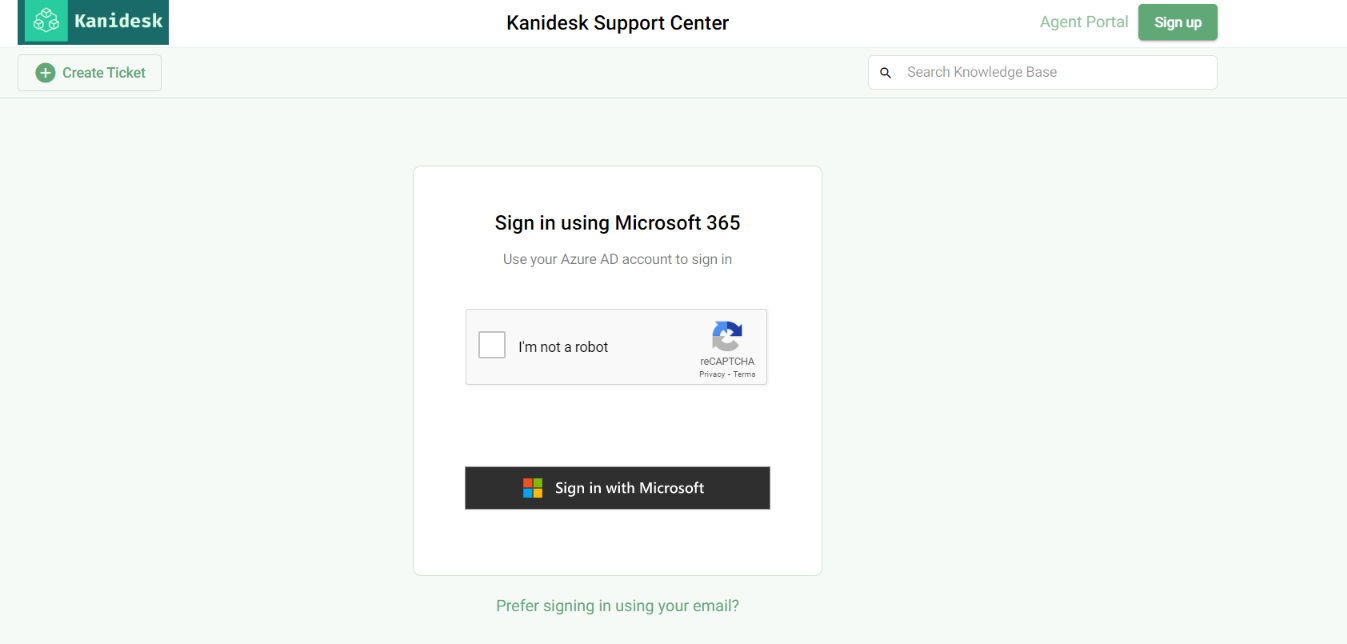 Logging into the Support Portal in Desk365 | Desk365