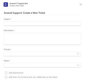 Support Bot commands in Teams | Desk365
