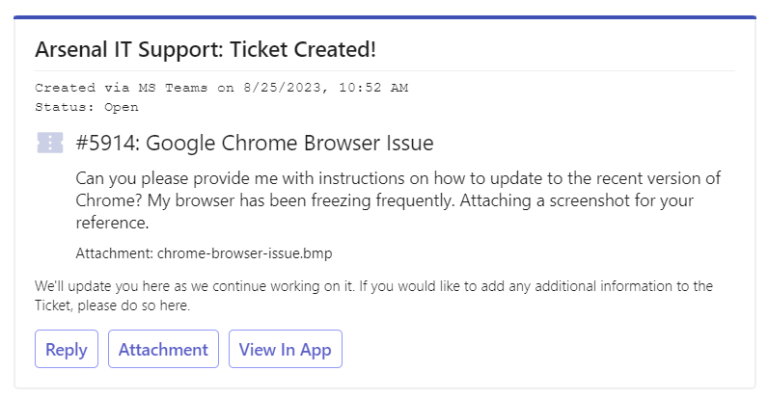 Creating a ticket via Support Bot | Desk365