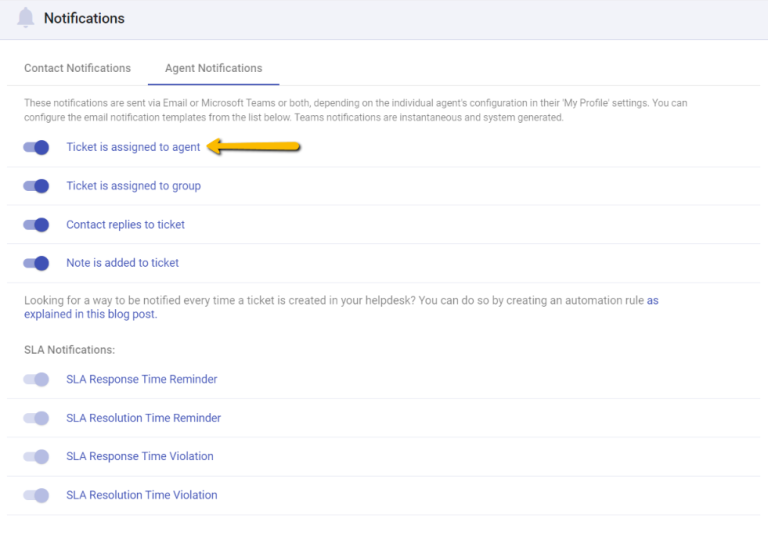 Configuring Agent Notifications in Desk365 | Desk365 Configuring Agent Notifications in Desk365 | Desk365