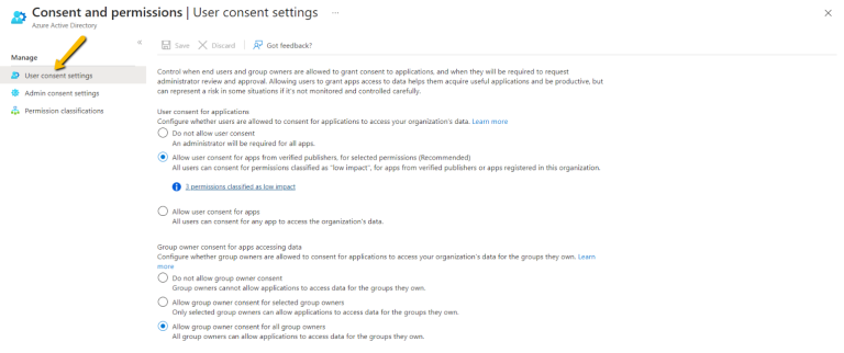 Configure User Consent for Applications in Microsoft Entra ID Admin Center