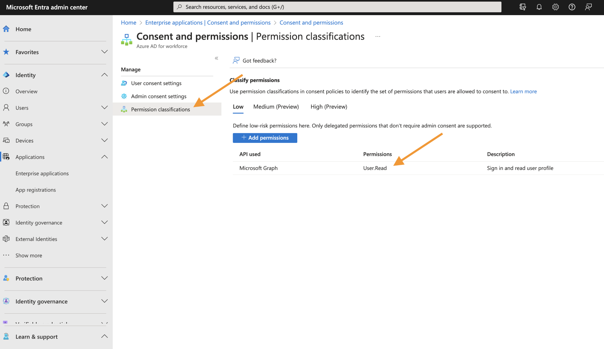 Configure User Consent for Applications in Microsoft Entra ID Admin Center