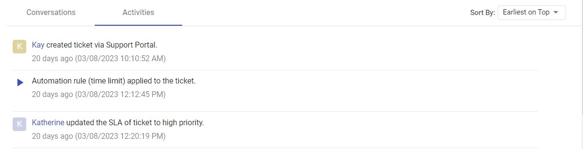Essential functions and actions in Tickets Details Page | Desk365