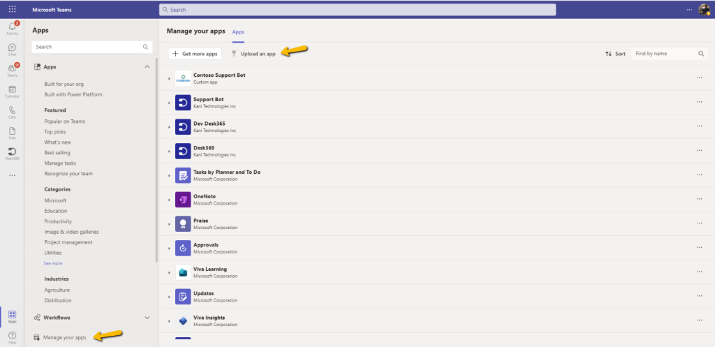 Customize the Desk365 Teams Support Bot | Desk365