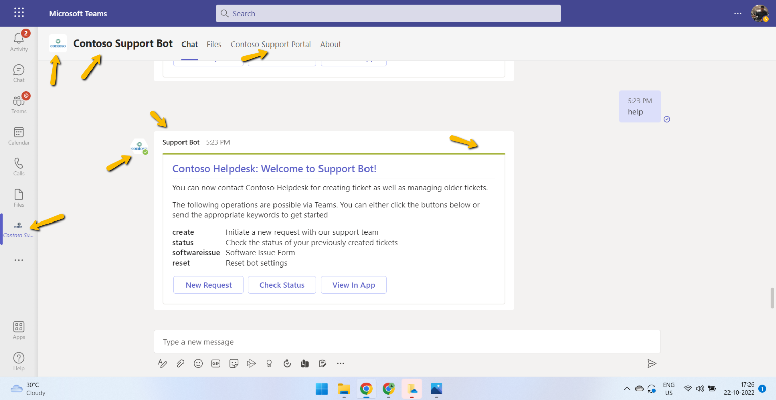 Customize the Desk365 Teams Support Bot | Desk365