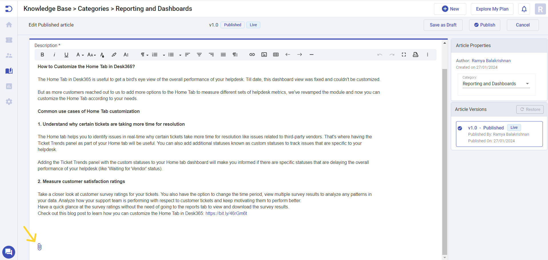 Getting to know about Desk365’s powerful text editor