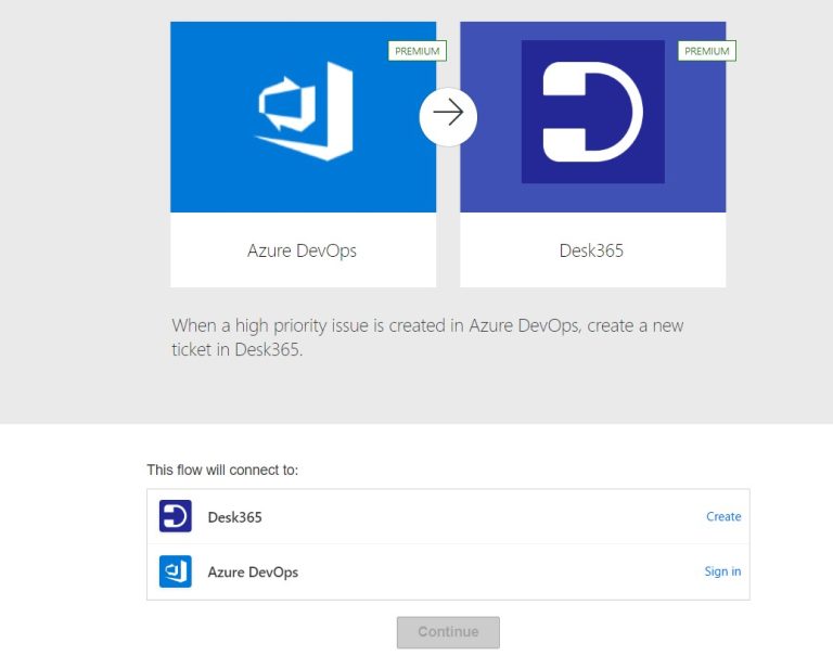 How to integrate Azure DevOps with Desk365 using Power Automate