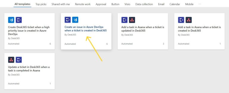 How to integrate Azure DevOps with Desk365 using Power Automate