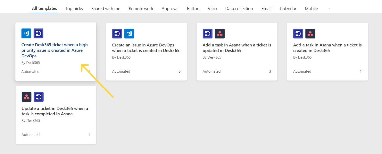 How to integrate Azure DevOps with Desk365 using Power Automate