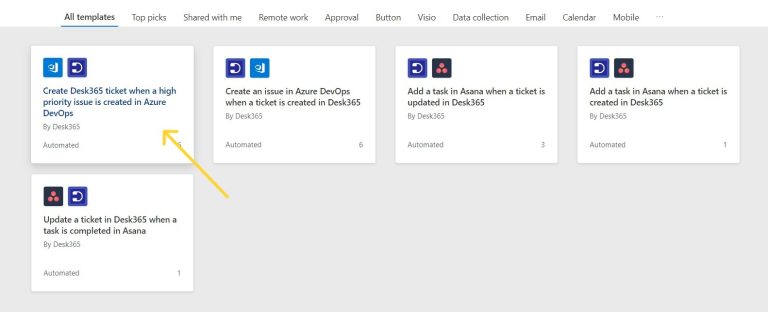 How to integrate Azure DevOps with Desk365 using Power Automate