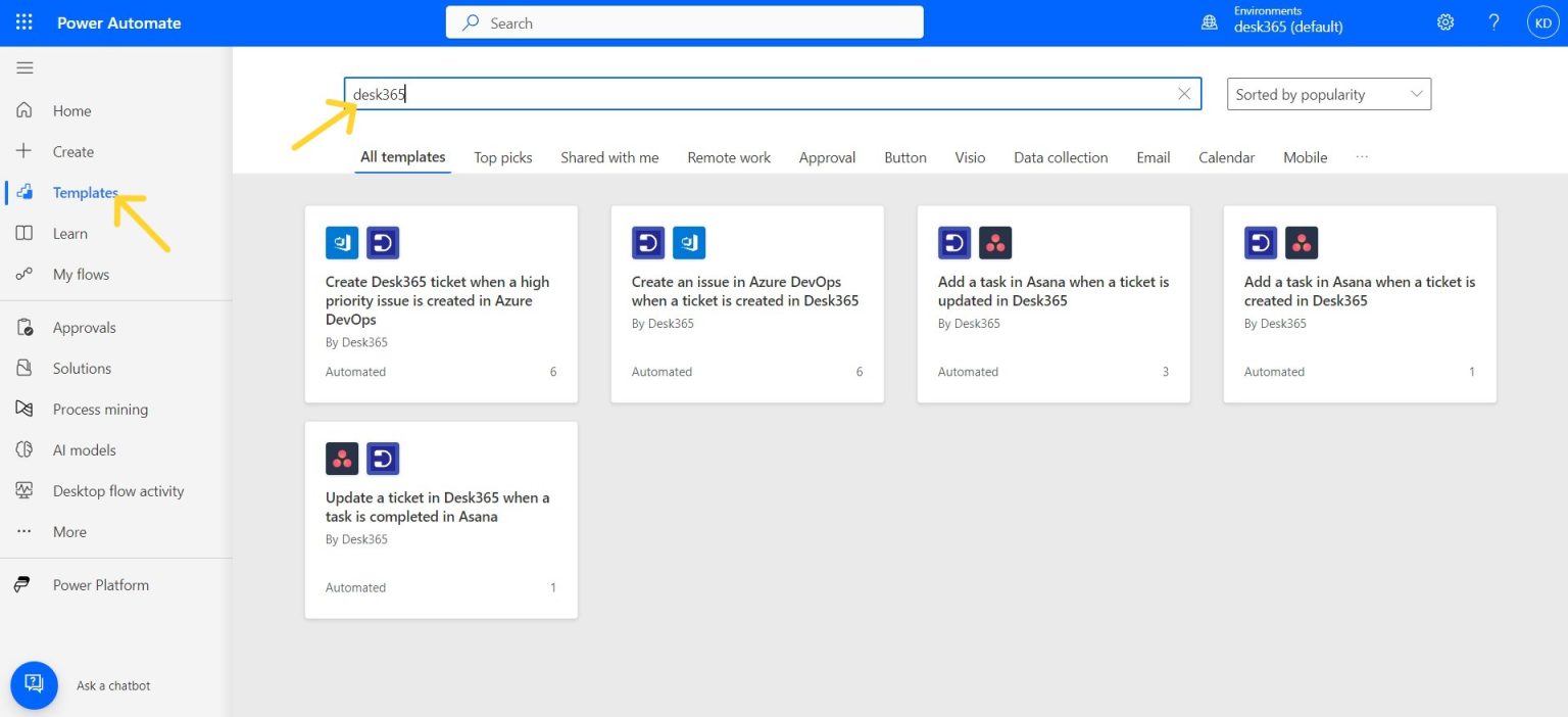How to integrate Azure DevOps with Desk365 using Power Automate