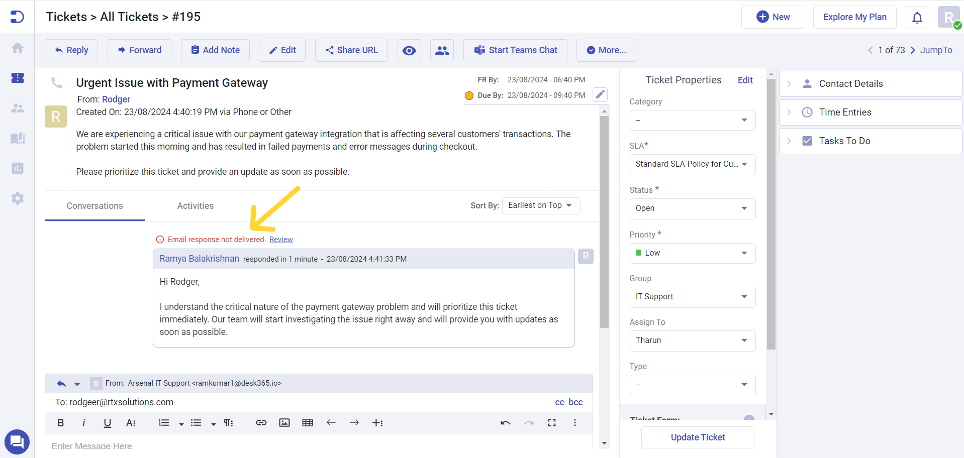 Troubleshooting Email Bounces | Desk365