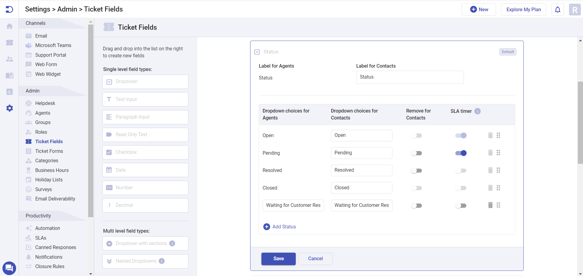 How to Pause the SLA Timer