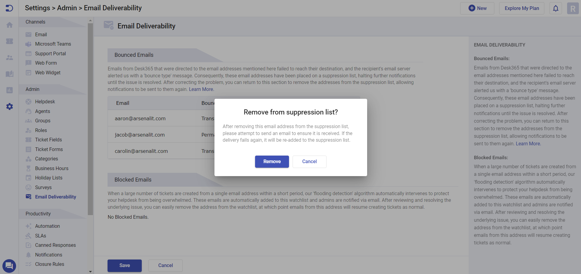 Troubleshooting Email Bounces | Desk365