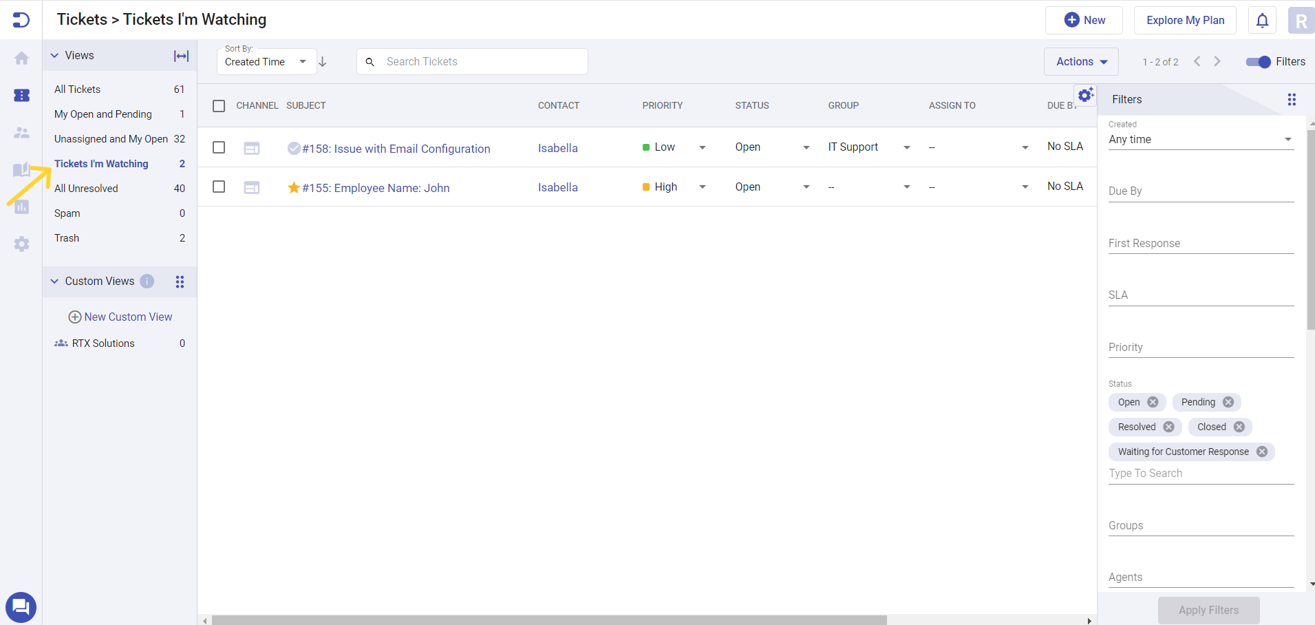 Understanding the Watcher Feature in Desk365