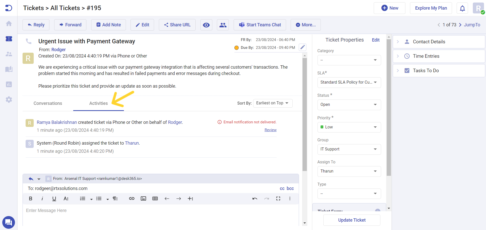 Troubleshooting Email Bounces | Desk365