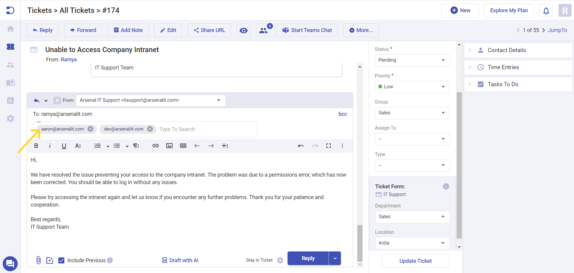 Understanding the Share To Feature | Desk365