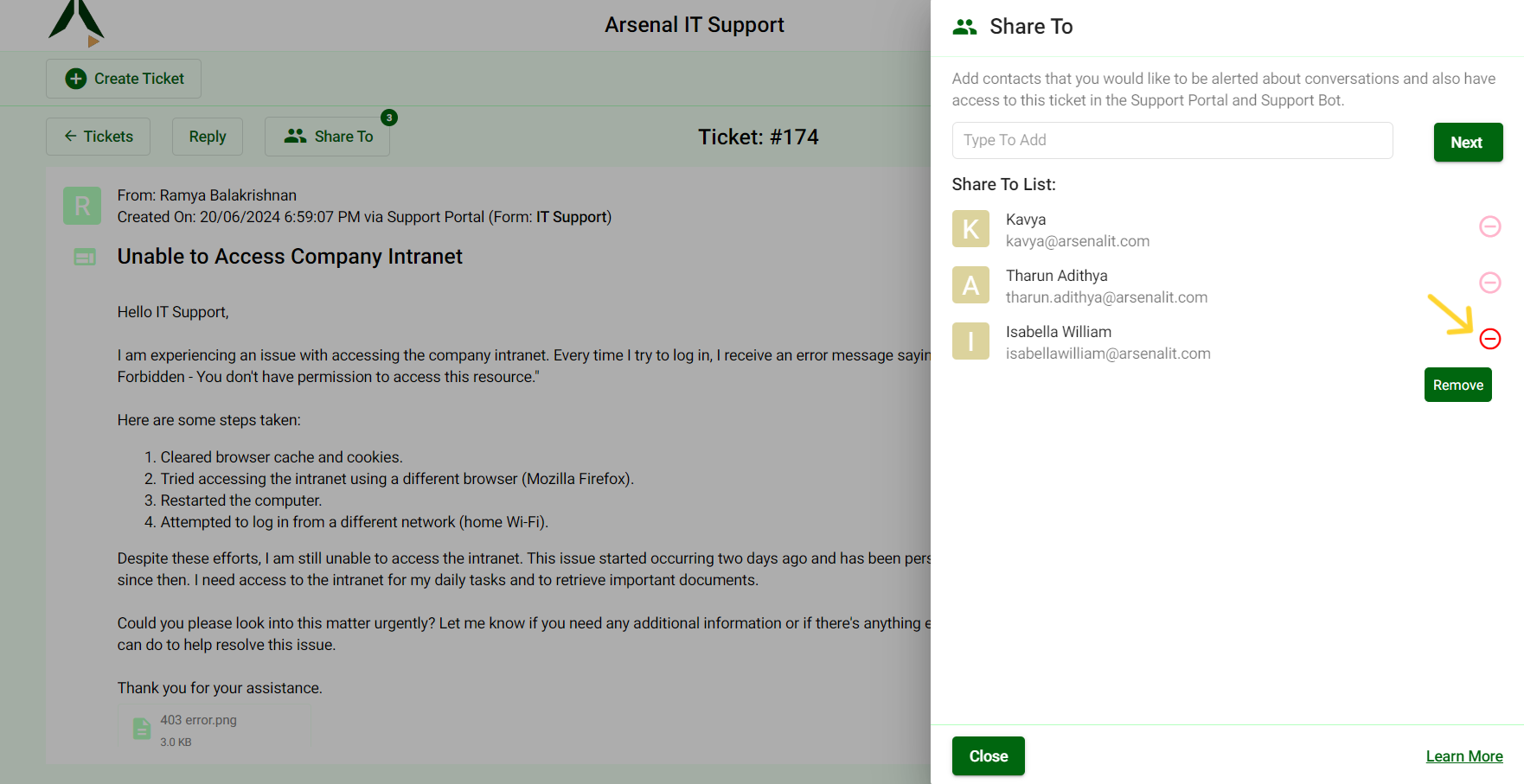 Understanding the Share To Feature | Desk365