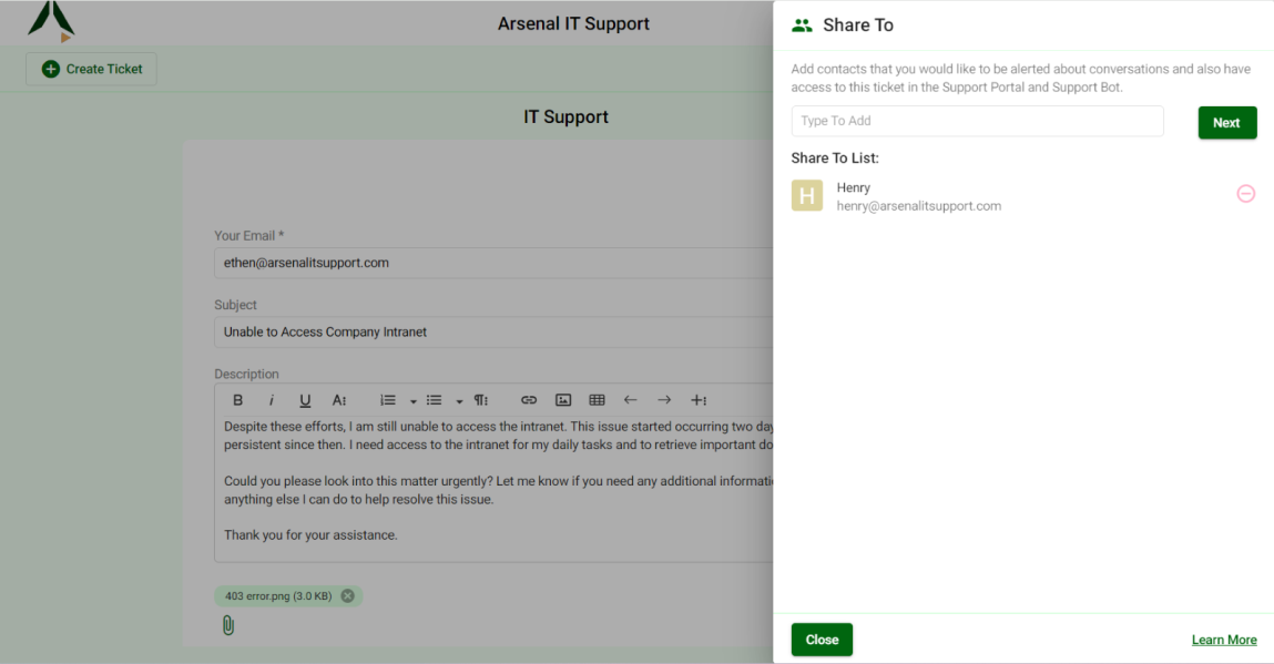Understanding the Share To Feature | Desk365