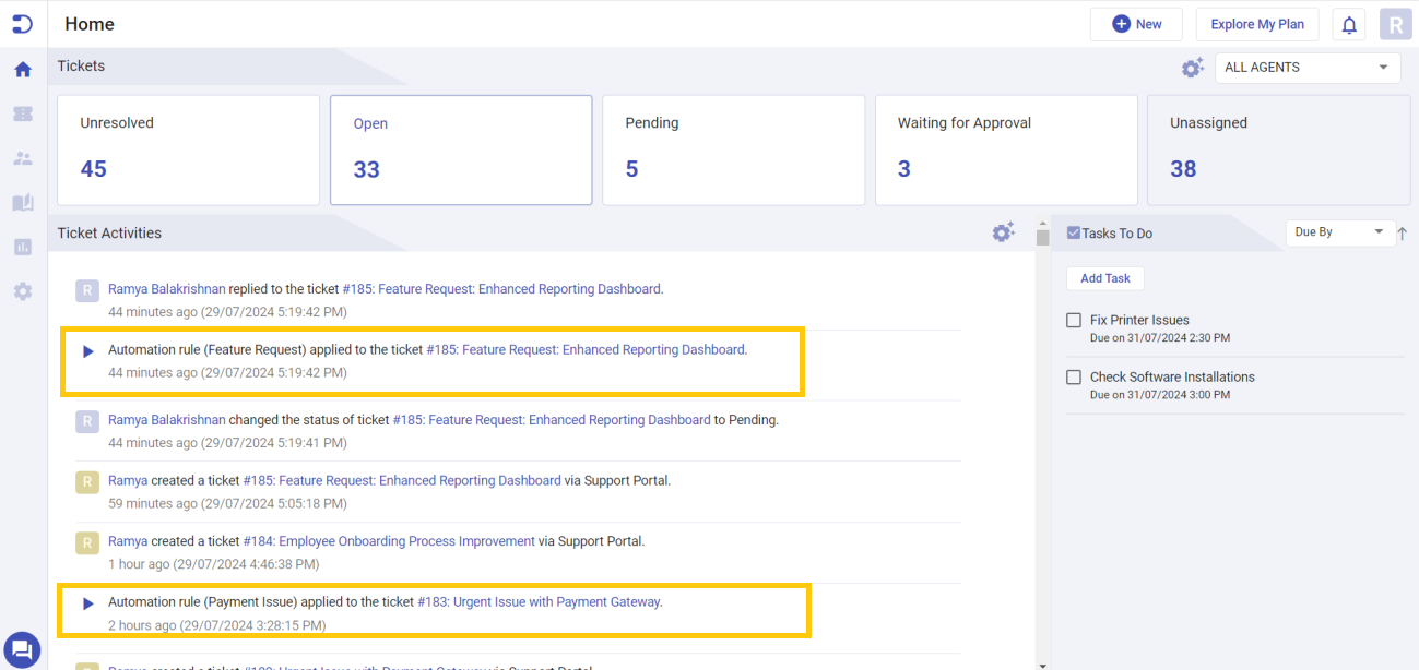Add Watchers to Tickets Using Automation | Desk365