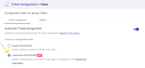 Load-aware Round Robin ticket assignment | Desk365