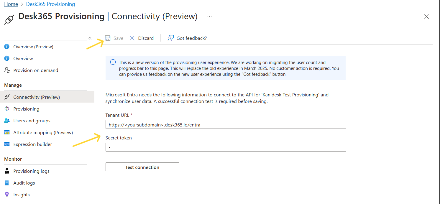 Setting up User Provisioning in Microsoft Entra ID for Desk365 Setting up User Provisioning in Microsoft Entra ID for Desk365